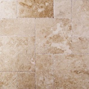 Marble Paver French Pattern Tumbled, Marble Pattern Brushed Chiseled