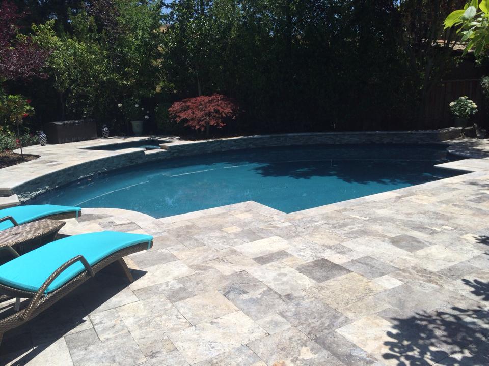 Silver travertine tumbled pavers | Natural Stone US